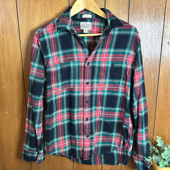 J. Crew | Shirts | J Crew Classic Double Brushed Midnight Flannel Shirt ...